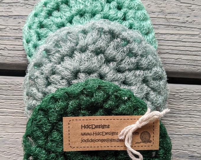 Smiling Face Scrubbies Dish Scrubbies Crochet Scrubbies Dish Cloth Bun ...