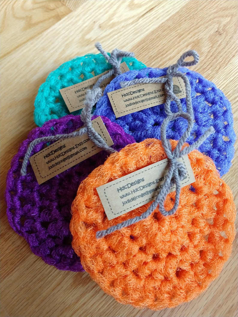 Set of 4 Dish Scrubbies. Crochet Nylon Dish Scrubber. Purple - Etsy
