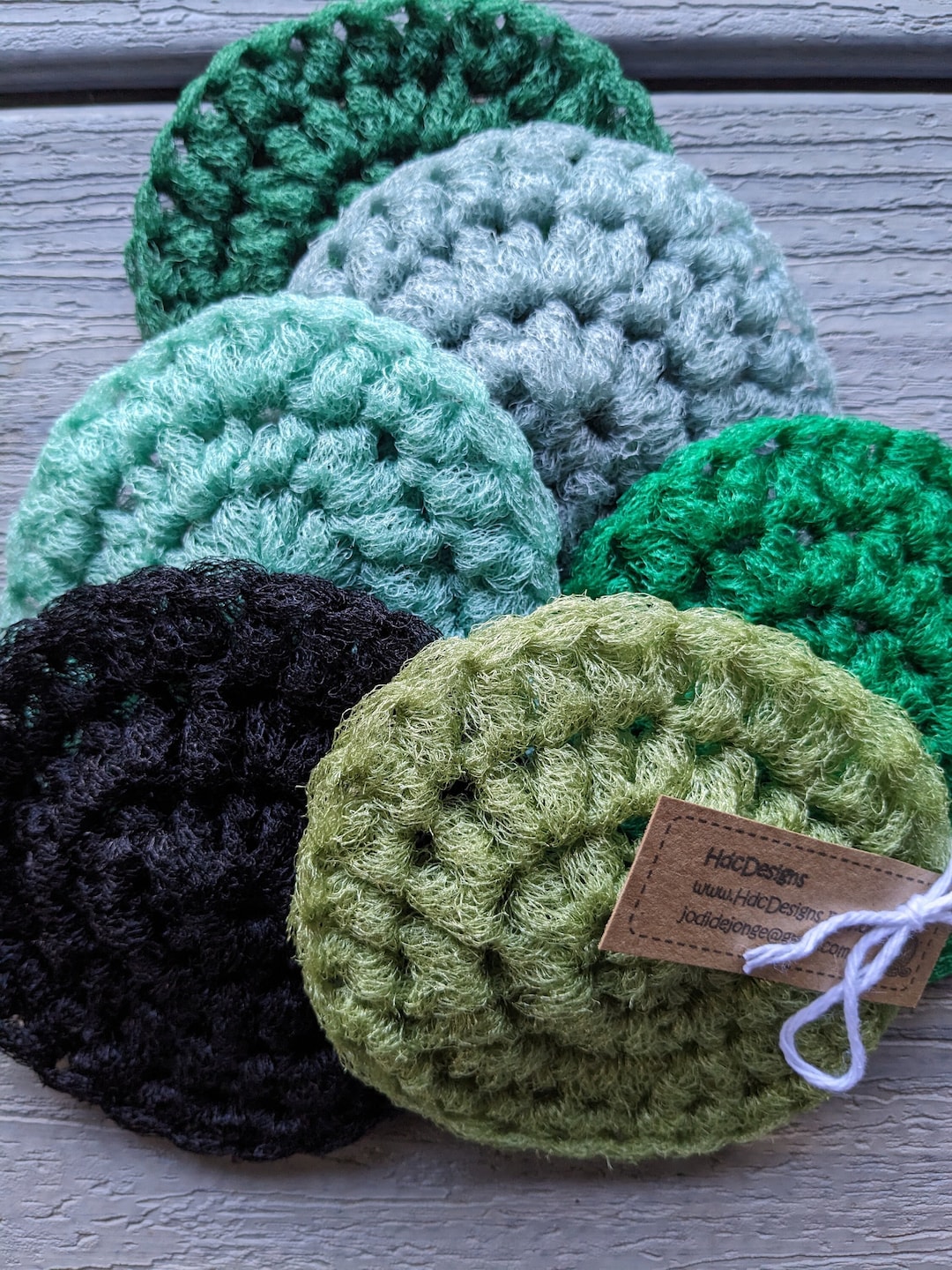 Crochet Nylon Net Dish Scrubbies. Set of 6 - Going Green! - Etsy