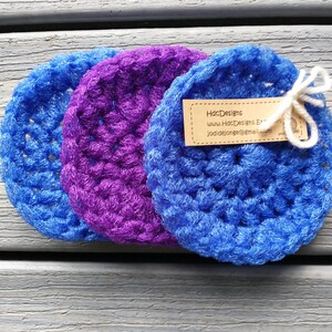 Dish Scrubbies. SET OF 3. Crochet Nylon Dish Scrubber. Great ...