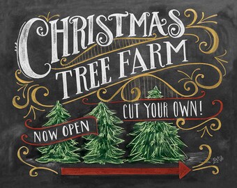 Christmas Chalkboard Sign | Etsy