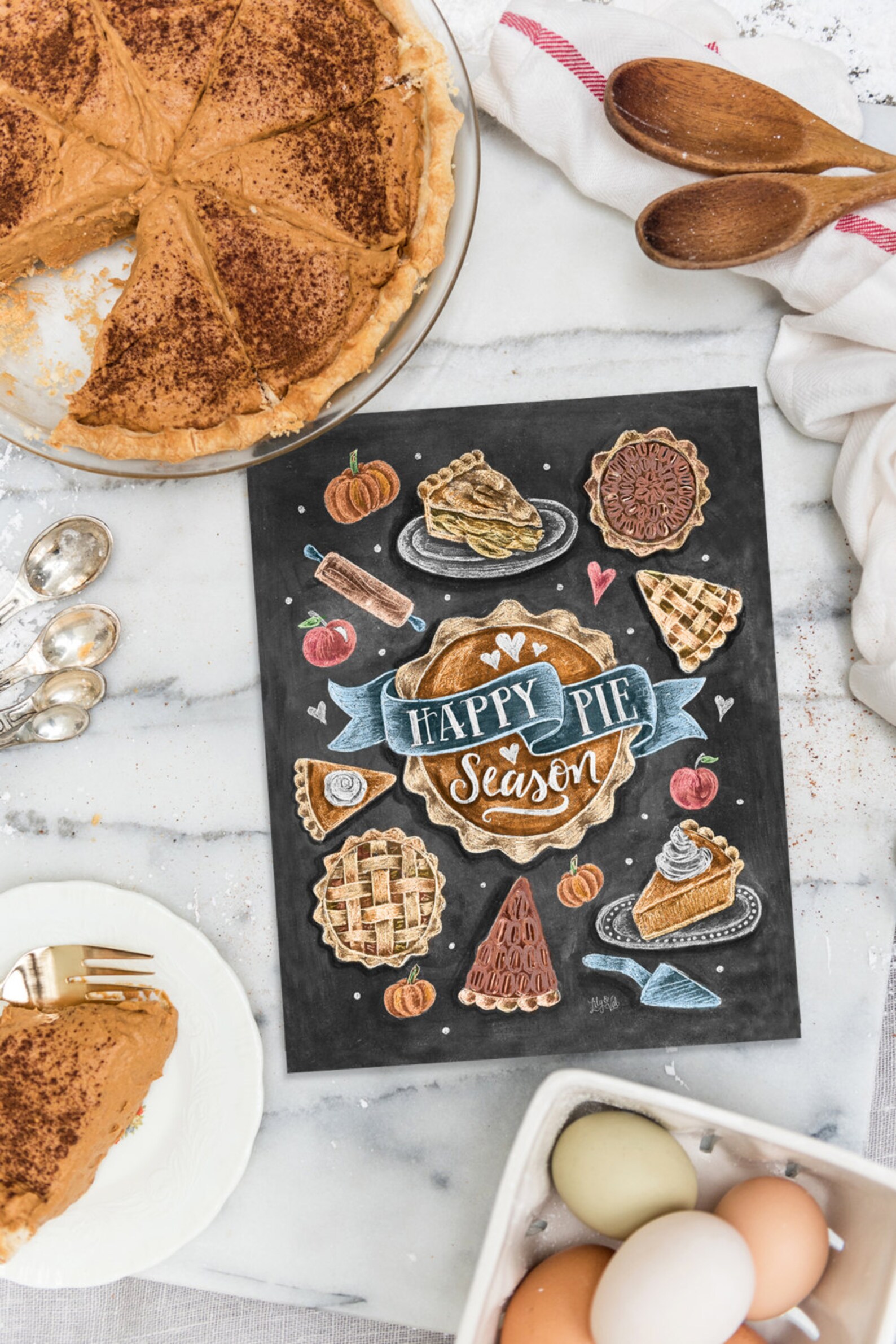 Thanksgiving Decor Happy Pie Season Fall Art Pumpkin Pie - Etsy