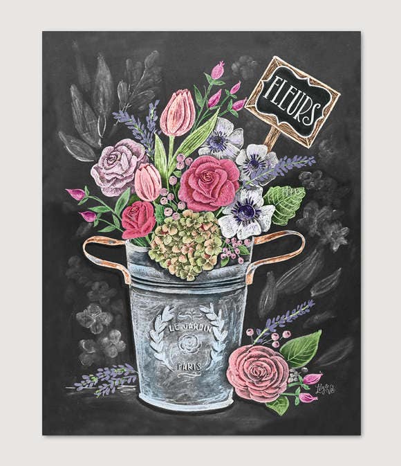 Chalk Art Flower