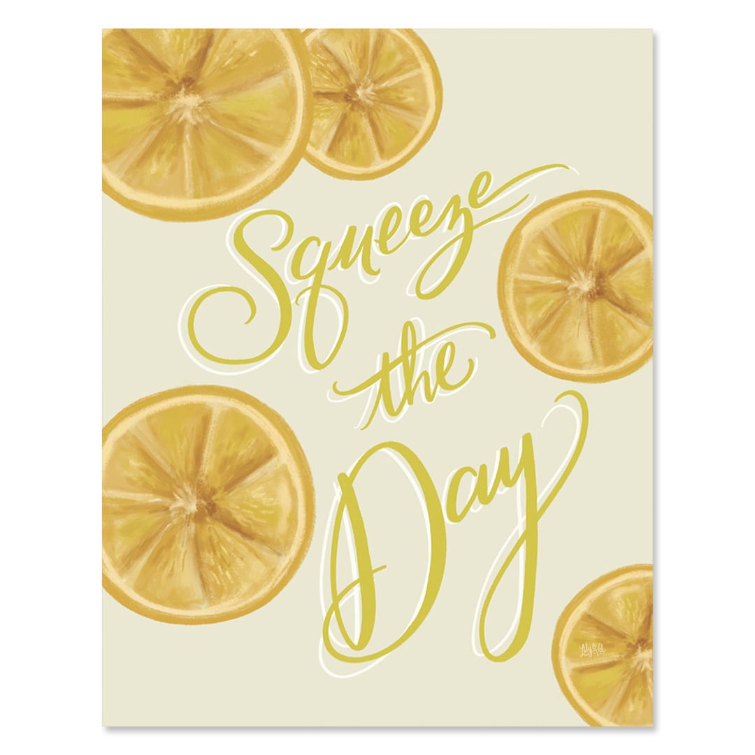 Squeeze the Day Print Summer Art Decor Citrus Kitchen - Etsy