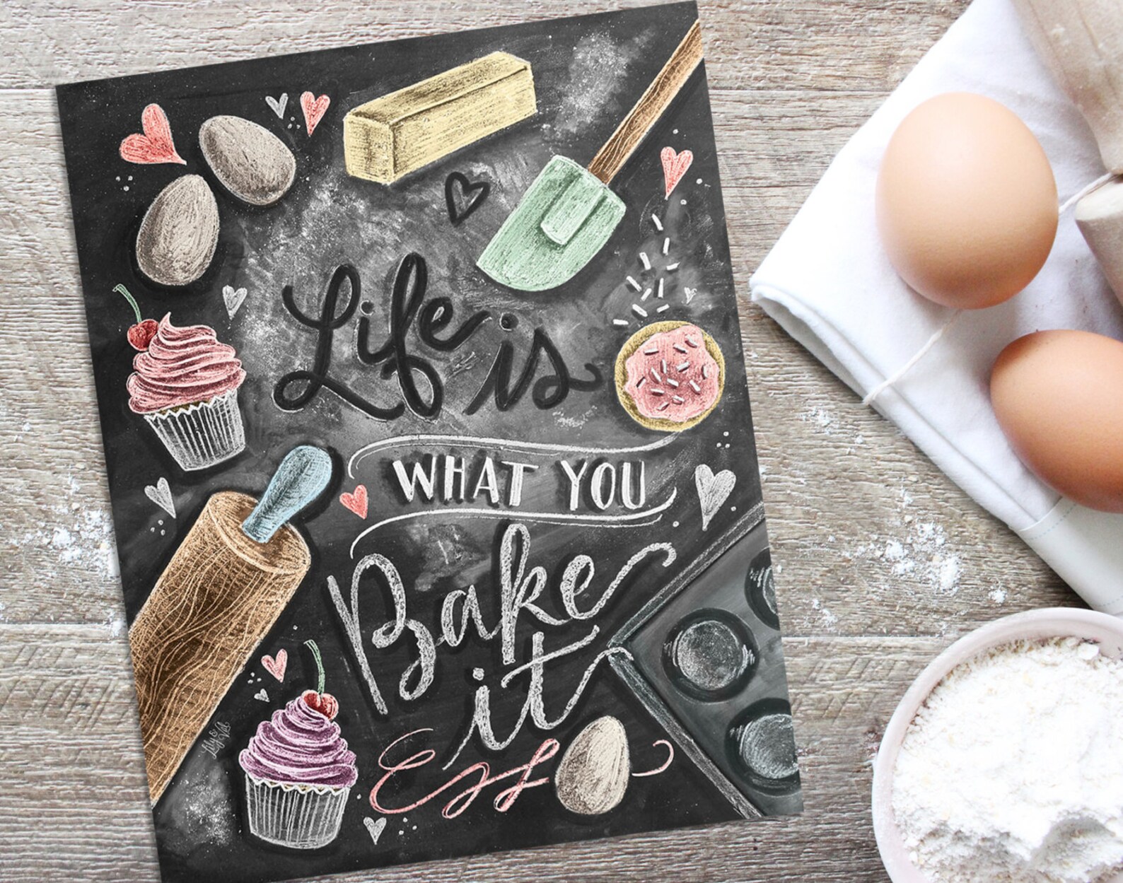 Kitchen Decor Kitchen Chalkboard Art Gift for the Baker - Etsy