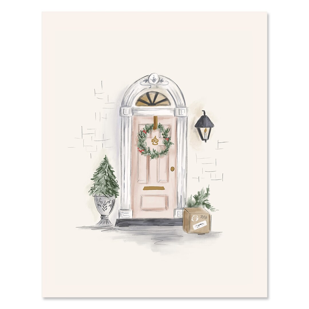 The Christmas Door Print Holiday 2020 Holiday Decor - Etsy