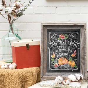 Fall Art Farmer's Market Fall Decor Fall Print - Etsy