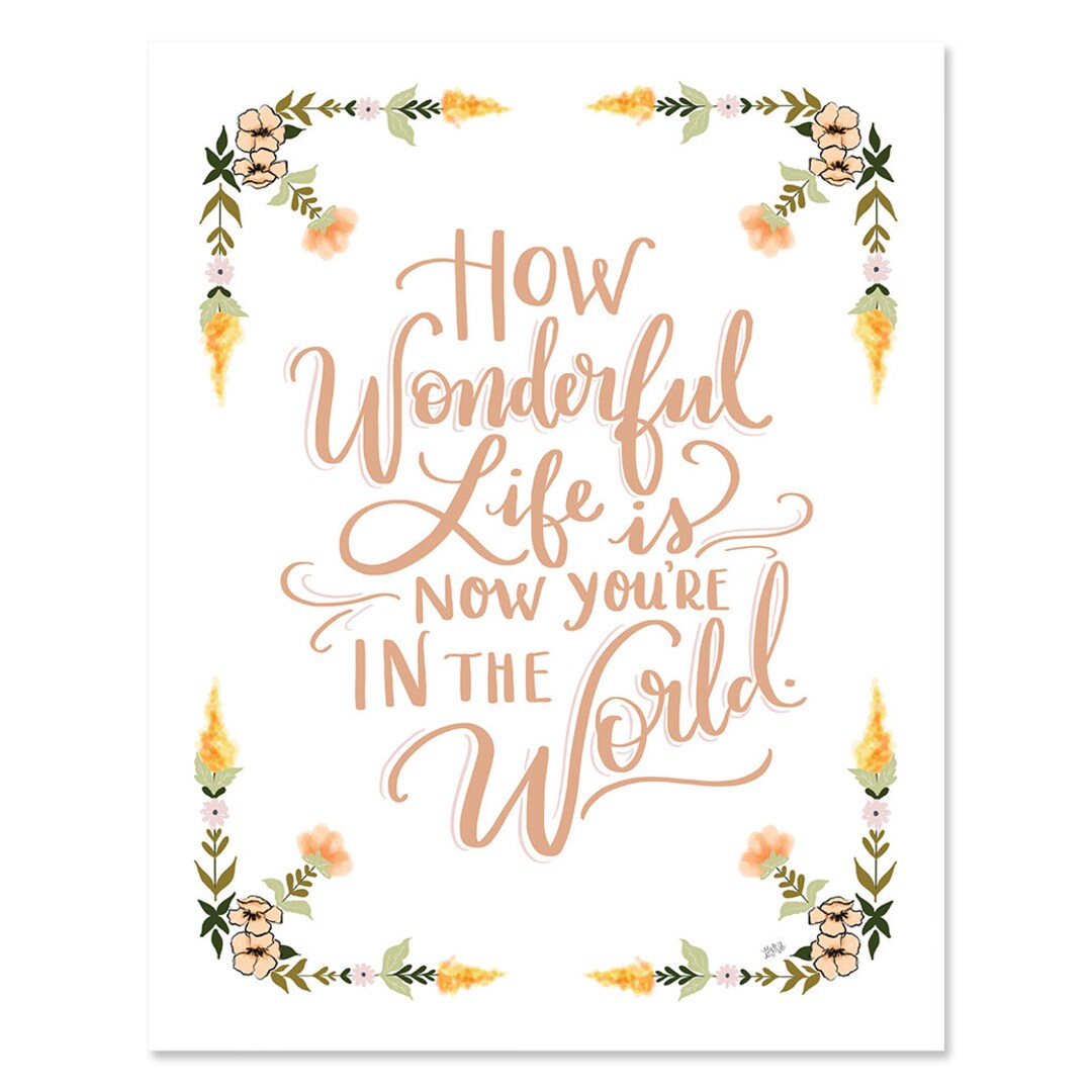 Now You're in the World Girl Print Nursery Art - Etsy