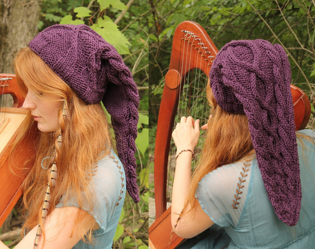 Purple Cable-knit Legend of Zelda Link Inspired Hat - Etsy