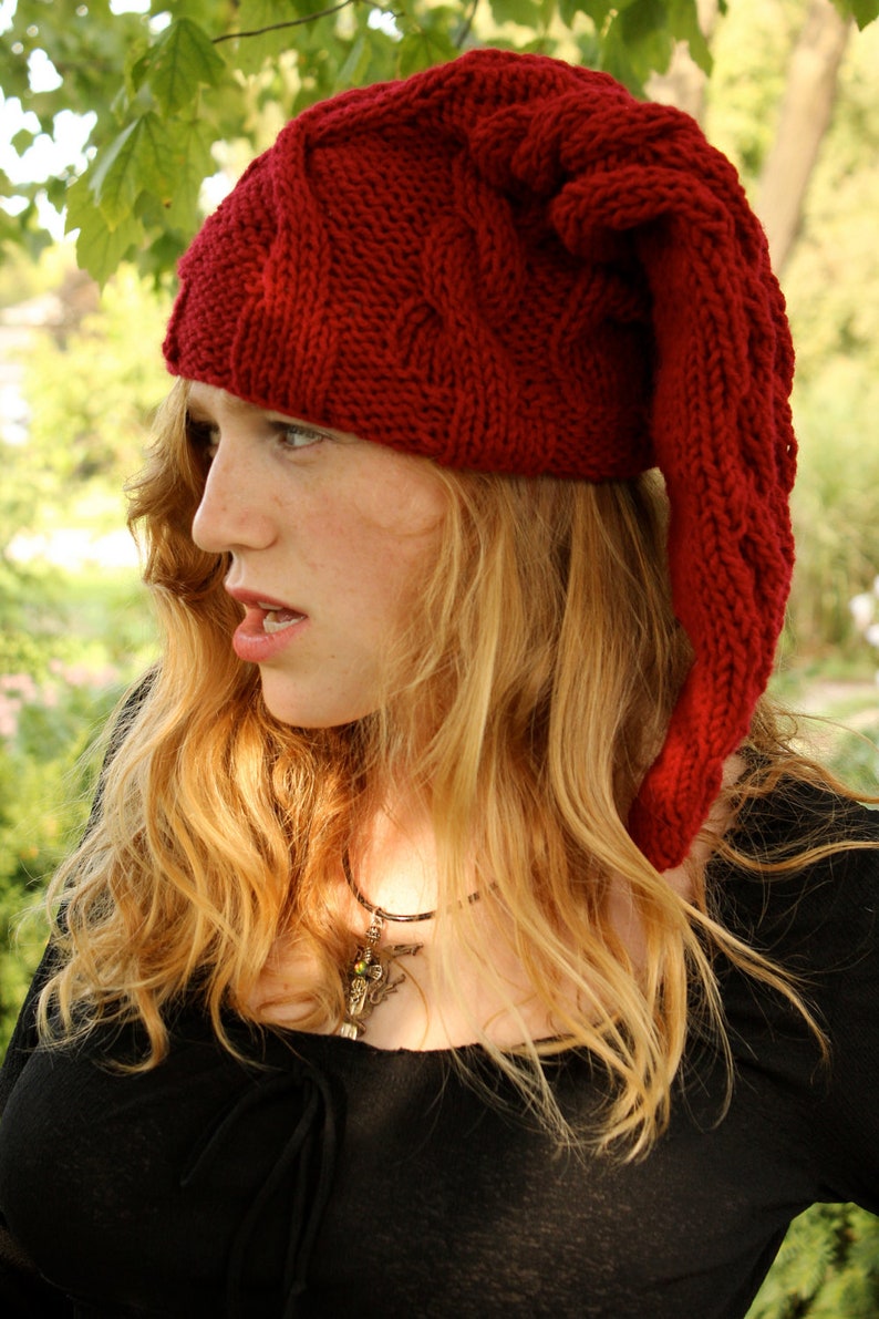 Fire Temple Red Cable-knit Legend of Zelda Link Inspired Hat - Etsy