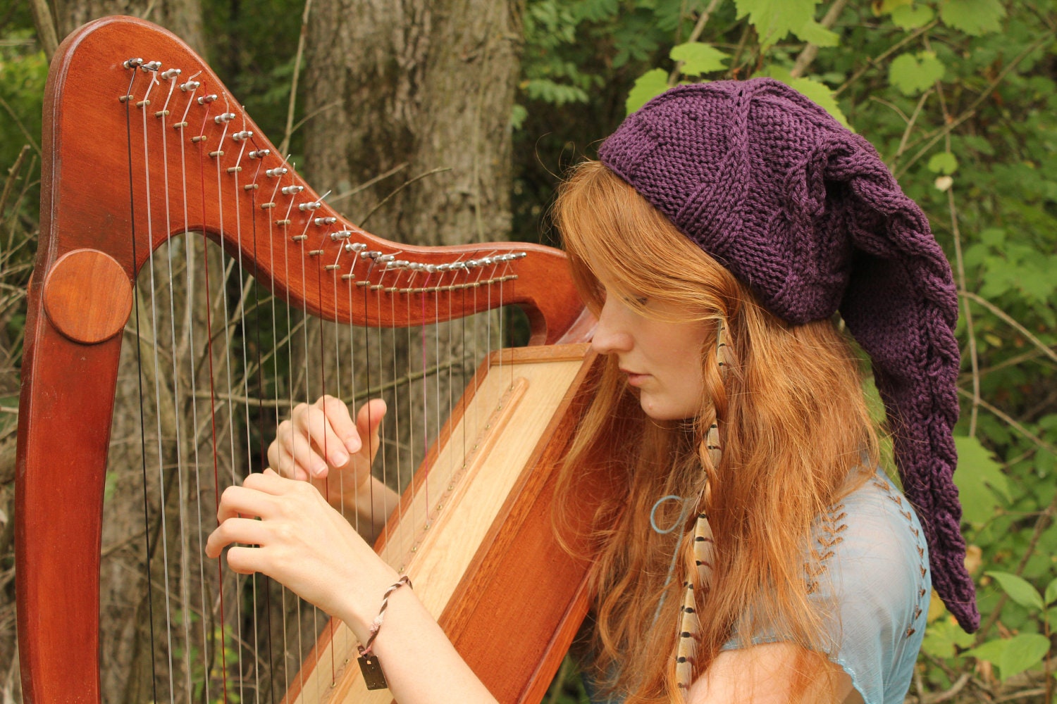 Purple Cable-knit Legend of Zelda Link Inspired Hat - Etsy