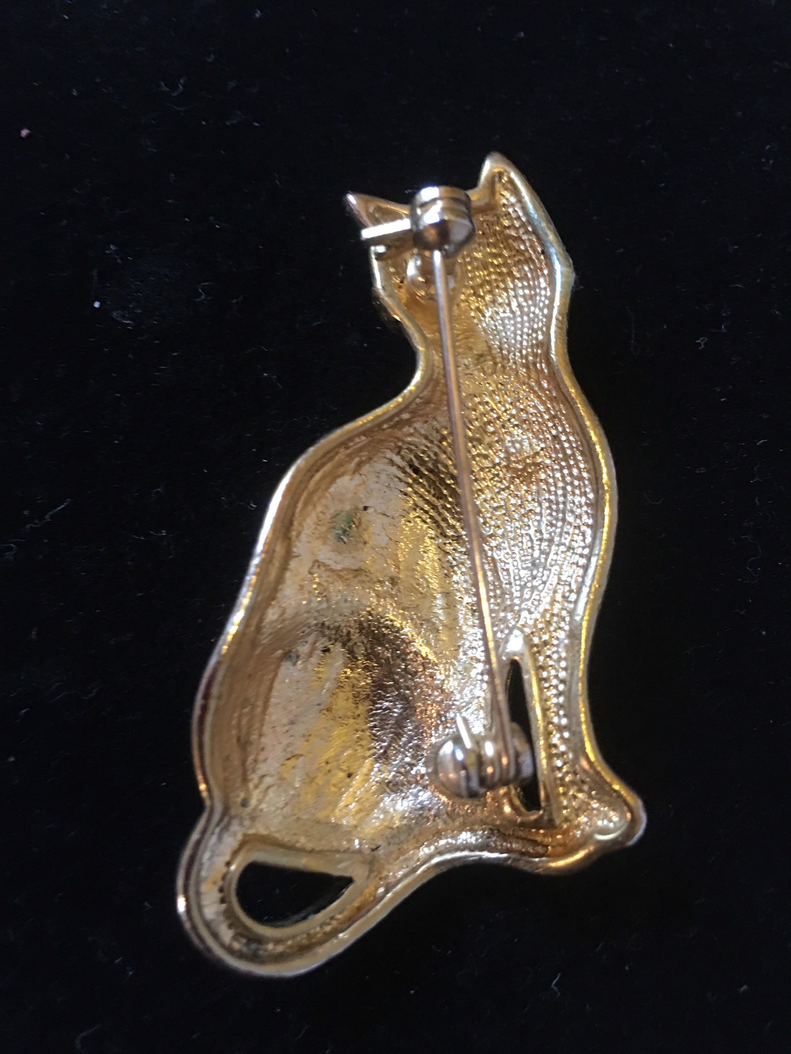 Very Unique Vintage Cat Brooch Etsy