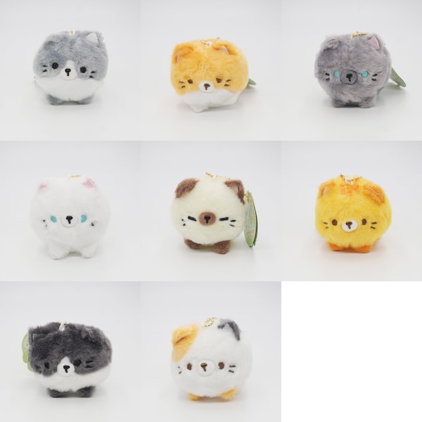 Japanese Cat Plush Keychain - Etsy