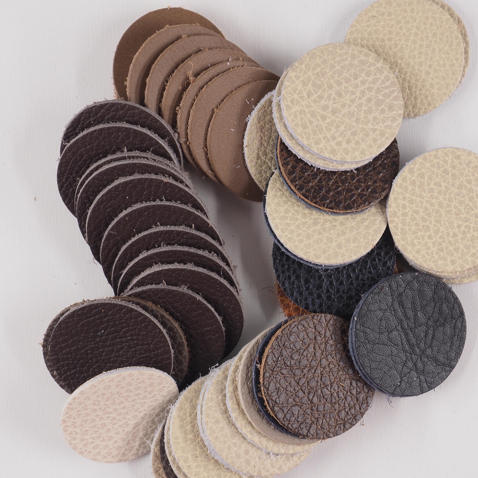 Round Circle Shape Mini Leather Die Cuts for Craft Handmade Charm ...