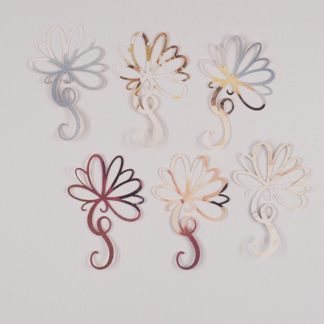 50 Flowers 02 Cute Vintage Paper Die Cuts Craft Handmade Supplies ...