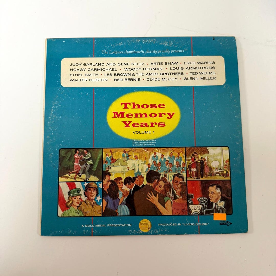 Vintage Vinyl Record, Those Memory Years Volume 1 – Classic Pop & Jazz ...