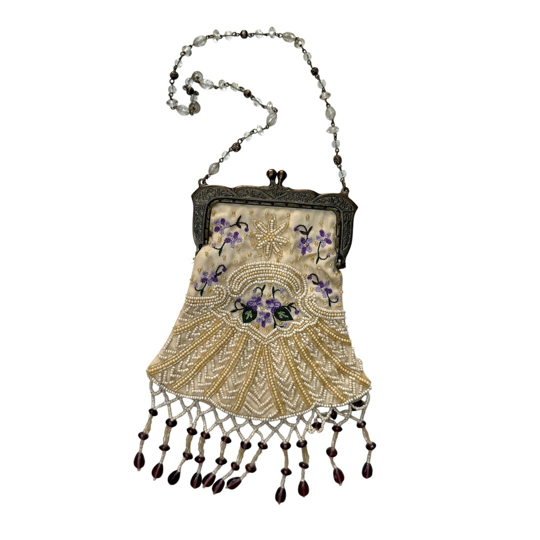 Vintage Victorian Regency-inspired Beaded Evening Bag Wristlet Hopeless ...