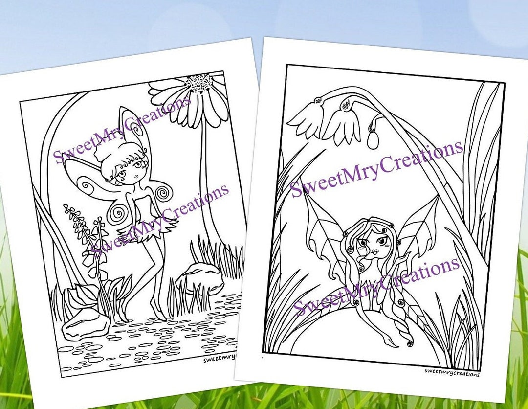 Fantasy Fairies Elves sprites Coloring Pages for Kids, Teens, and ...