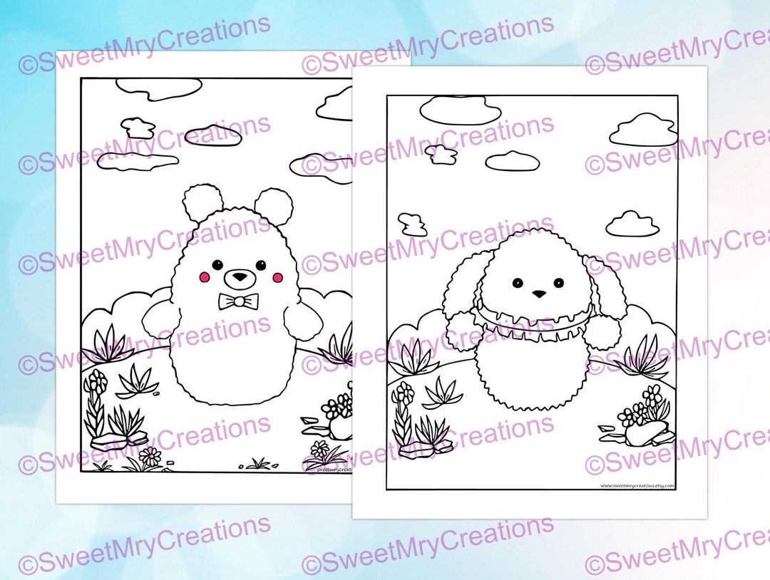 New! Original Wobbles Plushie Coloring Pages | for Kids, Teens, and ...