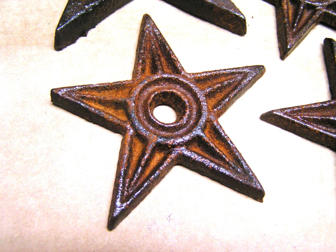 6 Cast Iron Western Stars for Craft Woodworking - Etsy