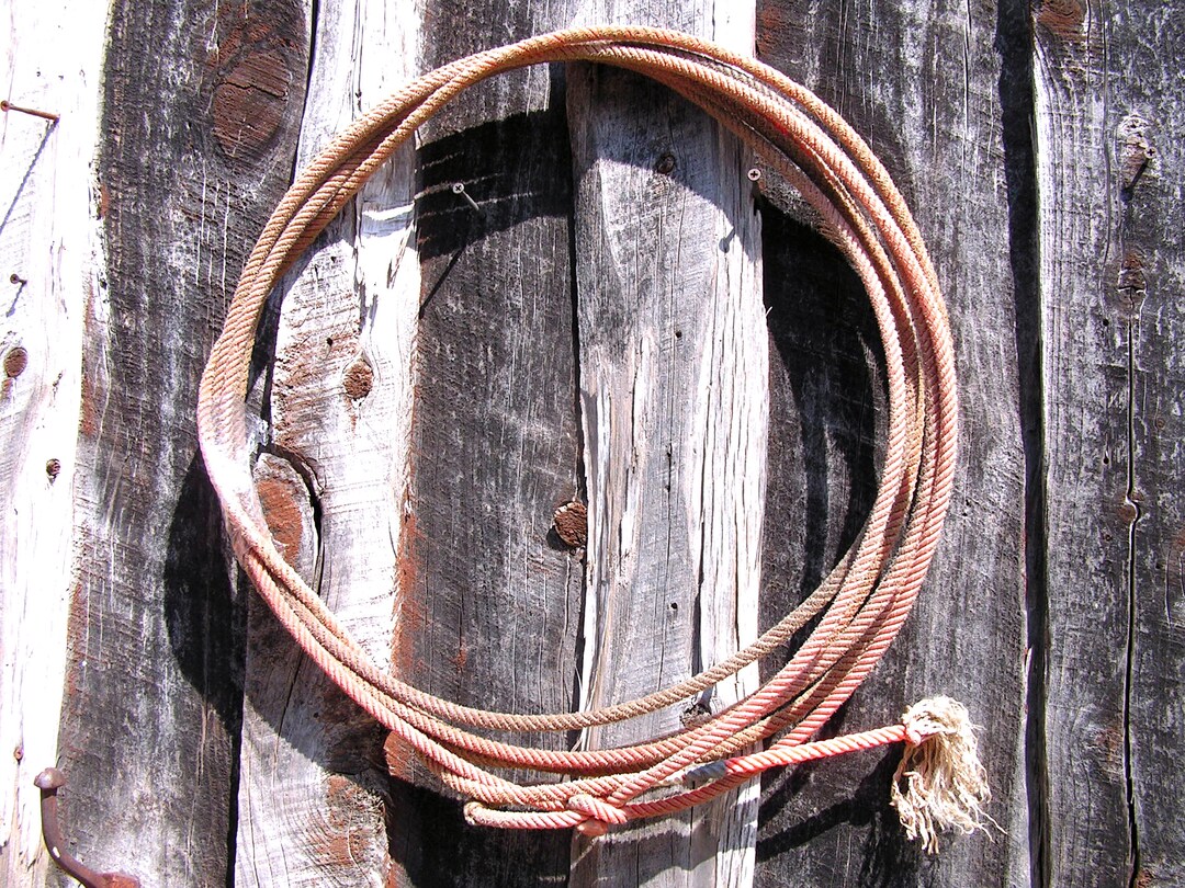 Vintage Old retired Cowboy Lariat Lasso Rope - Etsy