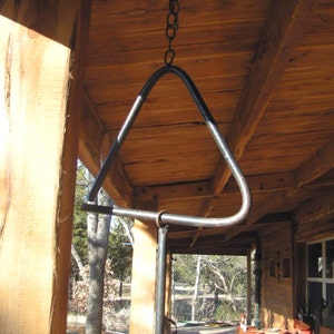 IRON Cowboy Western DINNER TRIANGLE Calling Bell Ringer Et - Etsy
