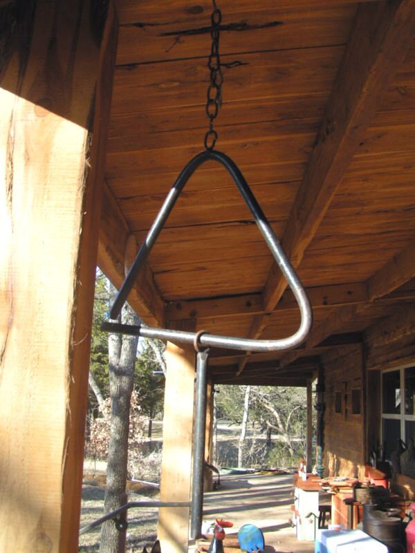 IRON Cowboy Western DINNER TRIANGLE Calling Bell Ringer Et - Etsy