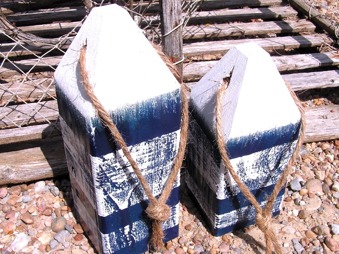 2 Lobster Buoys, Nautical Decor, Wooden Decorative Buoys, Fishing Buoys ...