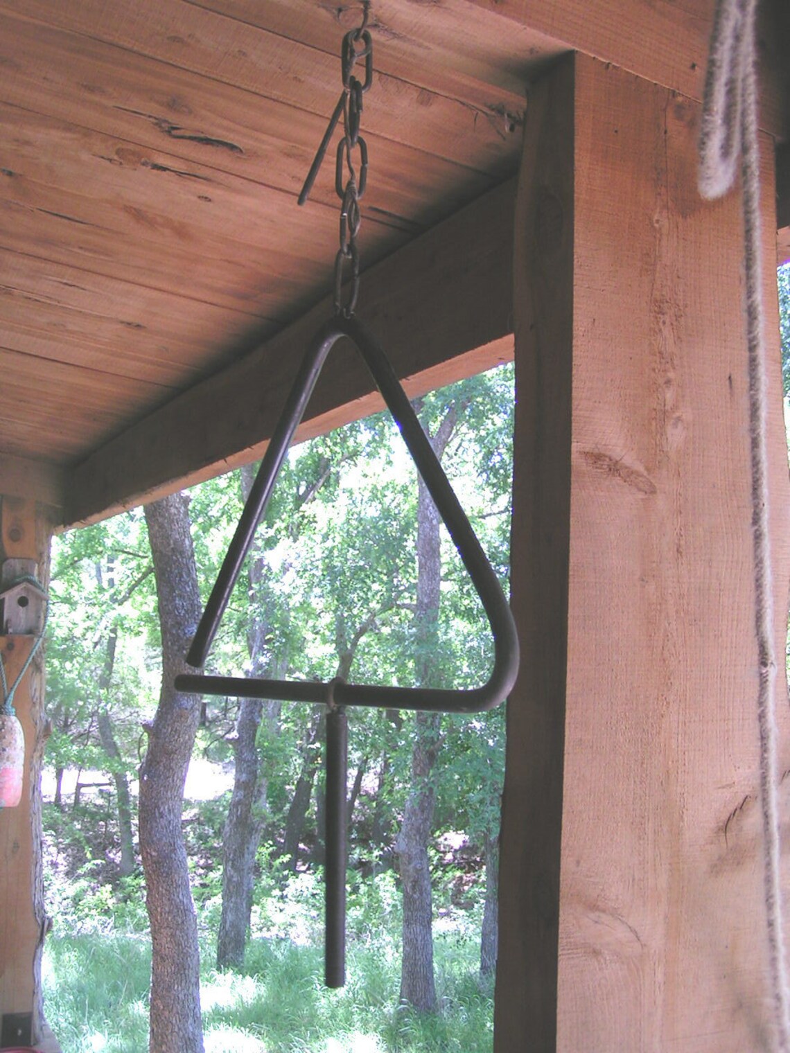 IRON Cowboy Western DINNER TRIANGLE Calling Bell Ringer Et - Etsy