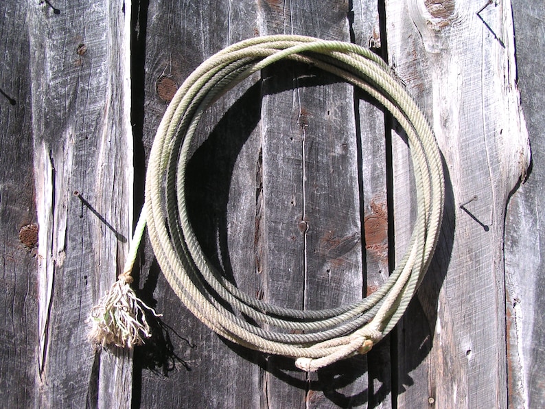 Vintage Old retired Cowboy Lariat Lasso Rope | Etsy