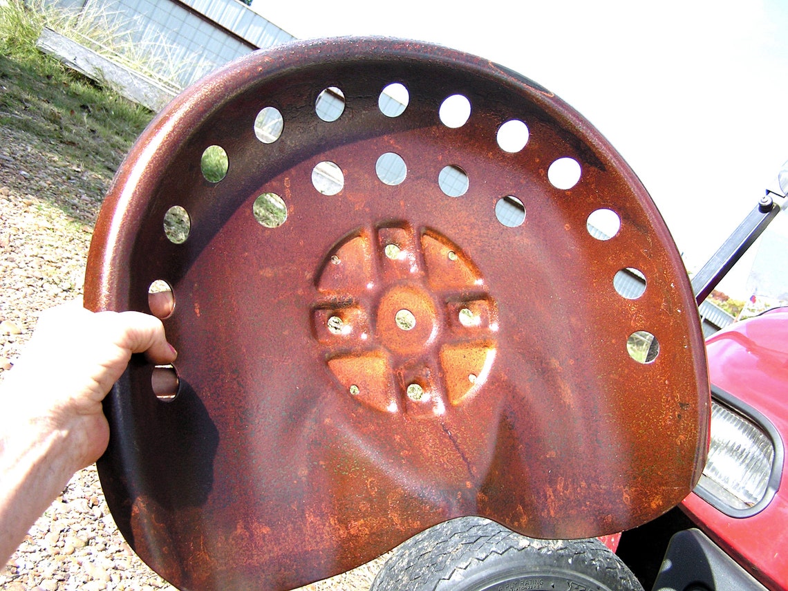 TWO Distressed Steel Tractor Seats Metal Farm Machinery Seat - Etsy