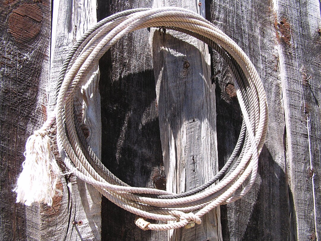 Vintage Old retired Cowboy Lariat Lasso Rope Western Wall Hang Decor ...
