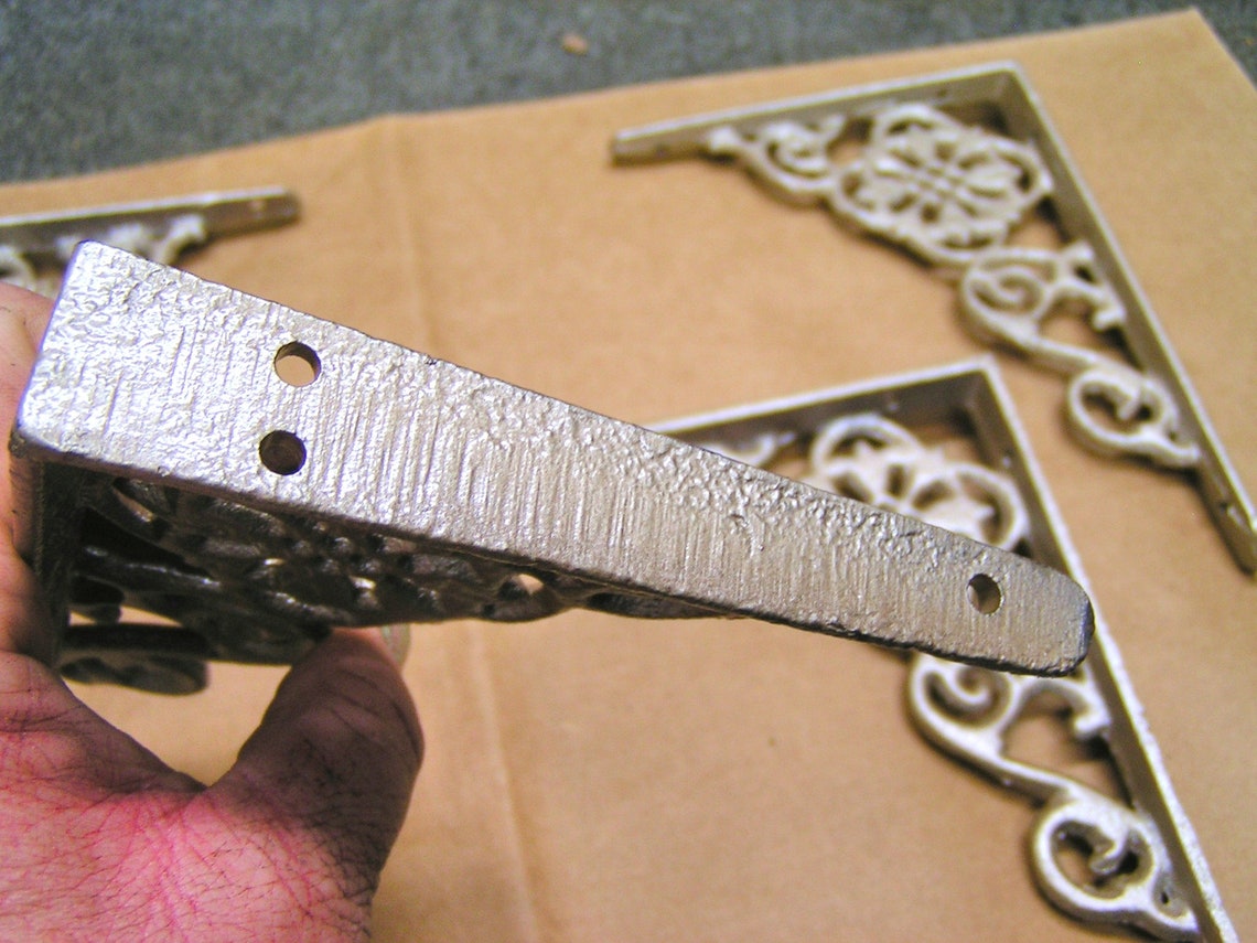 FOUR Small Cast Iron Wall Shelf Brackets Corbel VICTORIAN | Etsy