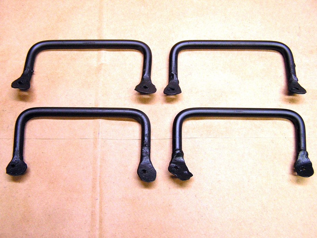 FOUR Forged Steel Semi-flat or Side Mounting Handles for - Etsy