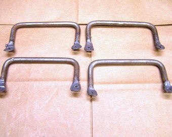 FOUR Forged Steel Semi-flat or Side Mounting Handles for Bowls, Serving ...