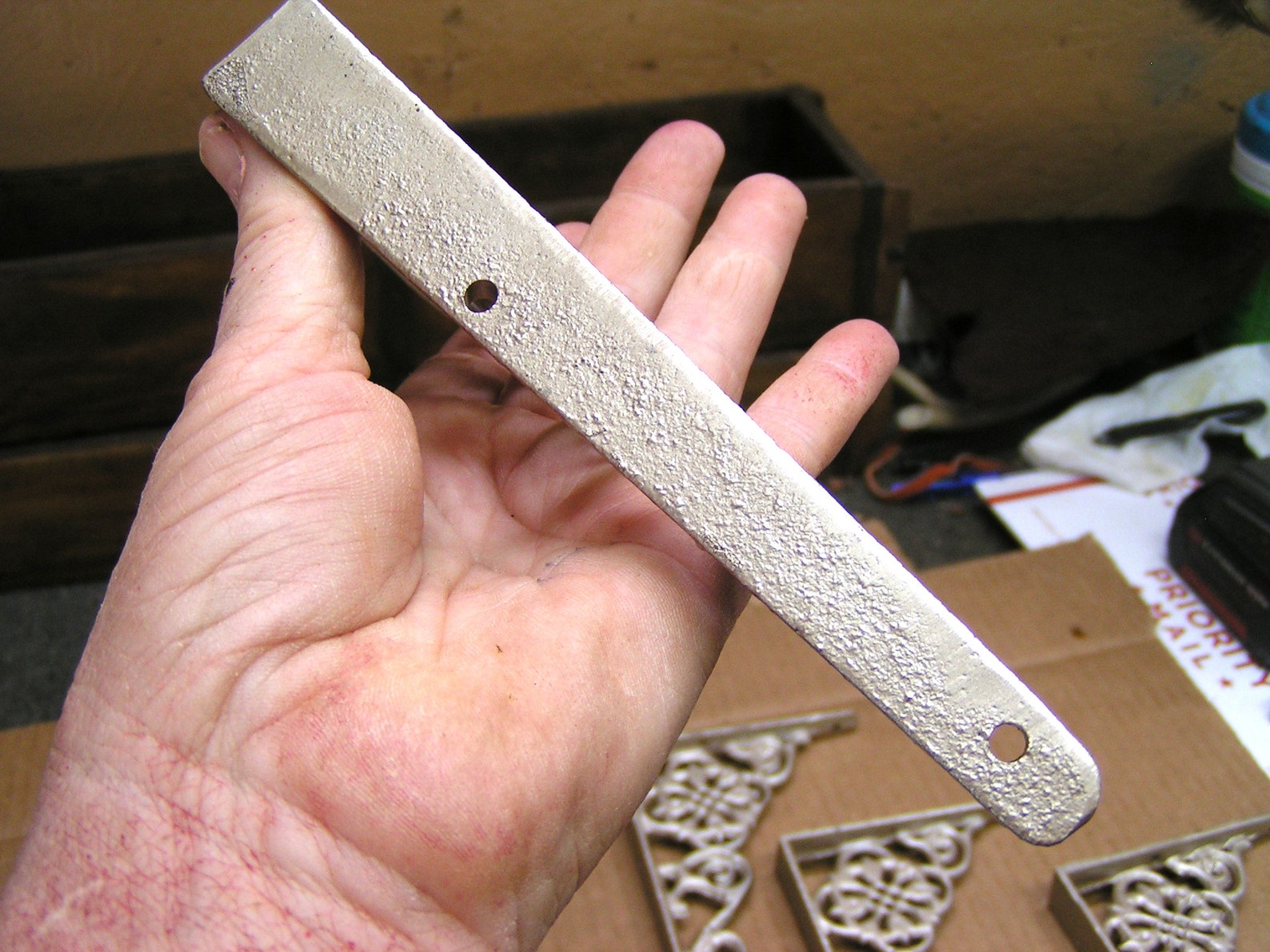 FOUR Small Cast Iron Wall Shelf Brackets Corbel VICTORIAN - Etsy