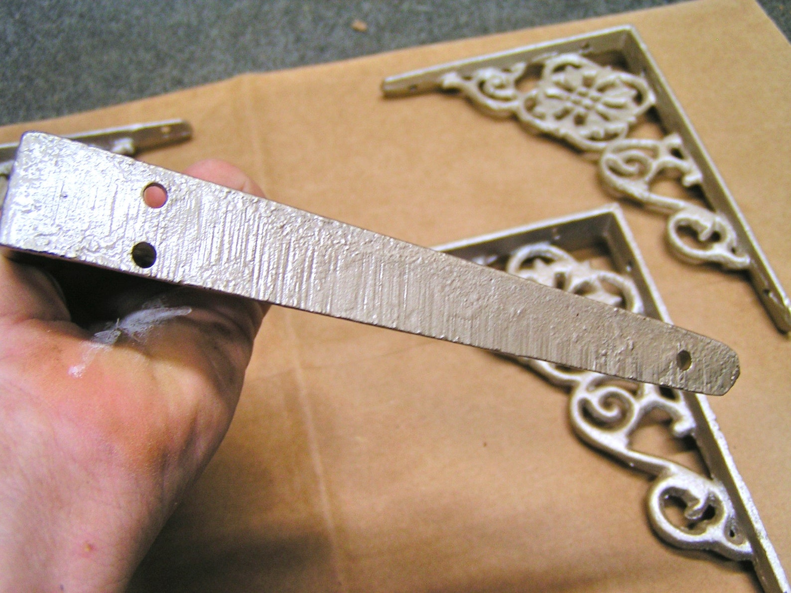 FOUR Small Cast Iron Wall Shelf Brackets Corbel VICTORIAN | Etsy