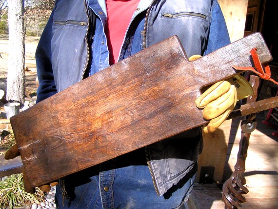 Large Primitive Wooden Bread Paddle Board 2468 | Etsy