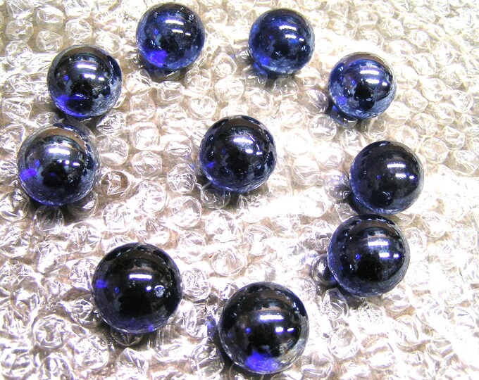 10 LARGE Glass Blue Marbles - Etsy