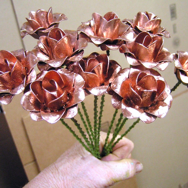 Copper Flowers - Etsy
