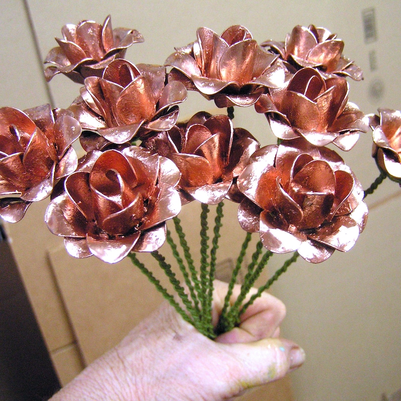 Copper Flowers - Etsy