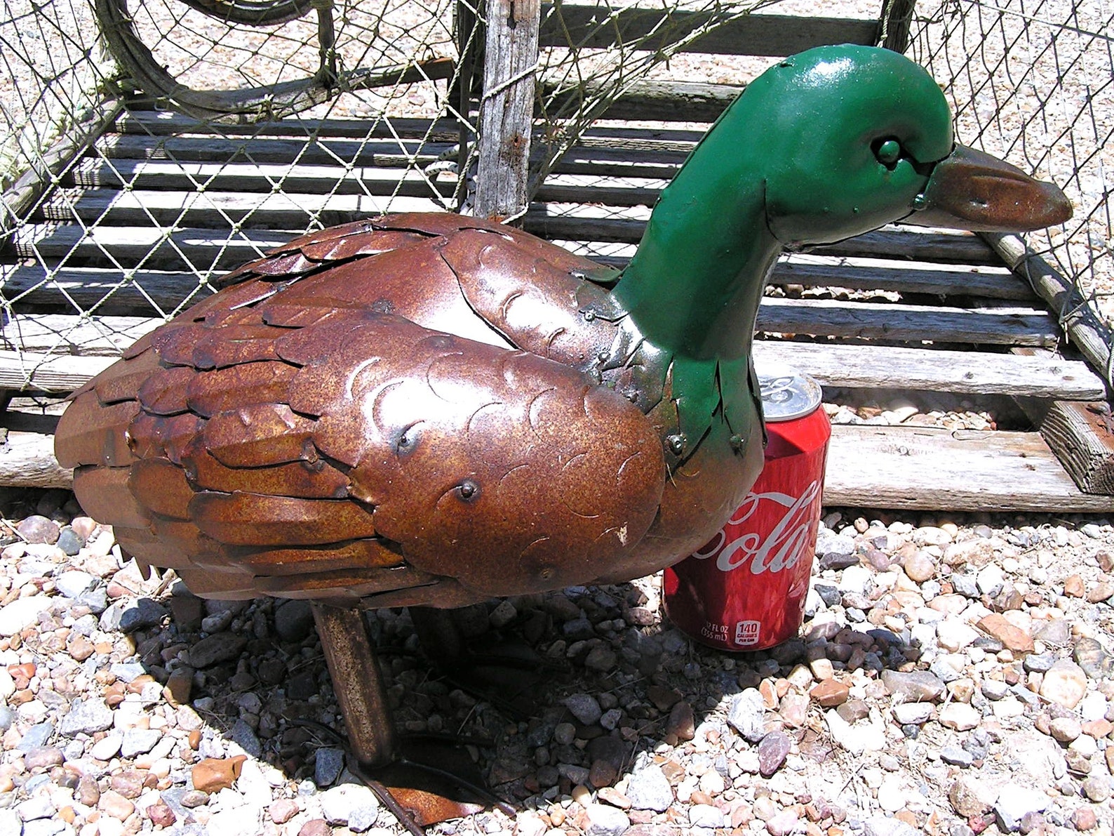 Metal Art DUCK sculpture Garden Yard Bird Junk Iron Art | Etsy