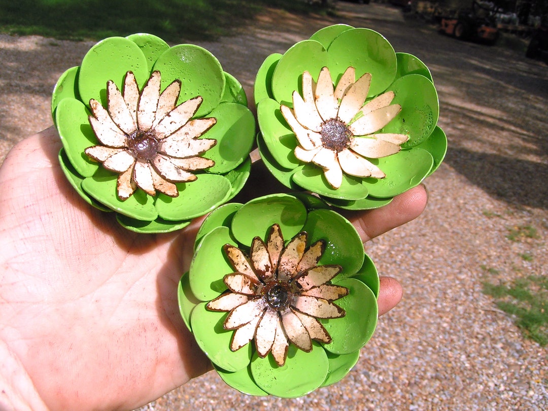 3 Metal Art Iron Cactus Flowers for Accents, Embellishments, Crafting ...