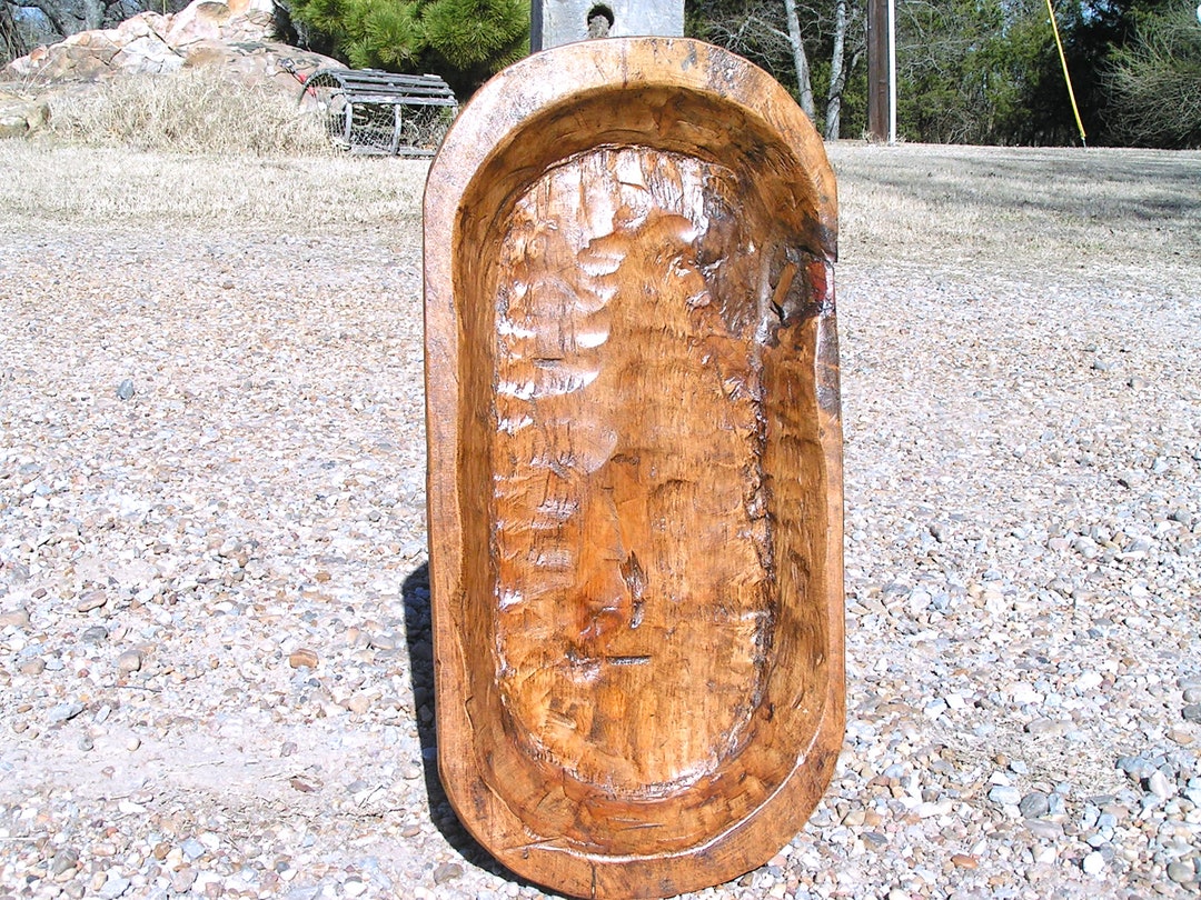 Hand Carved Wooden Dough Bowl Treenware TRENCHER 2467 Et - Etsy