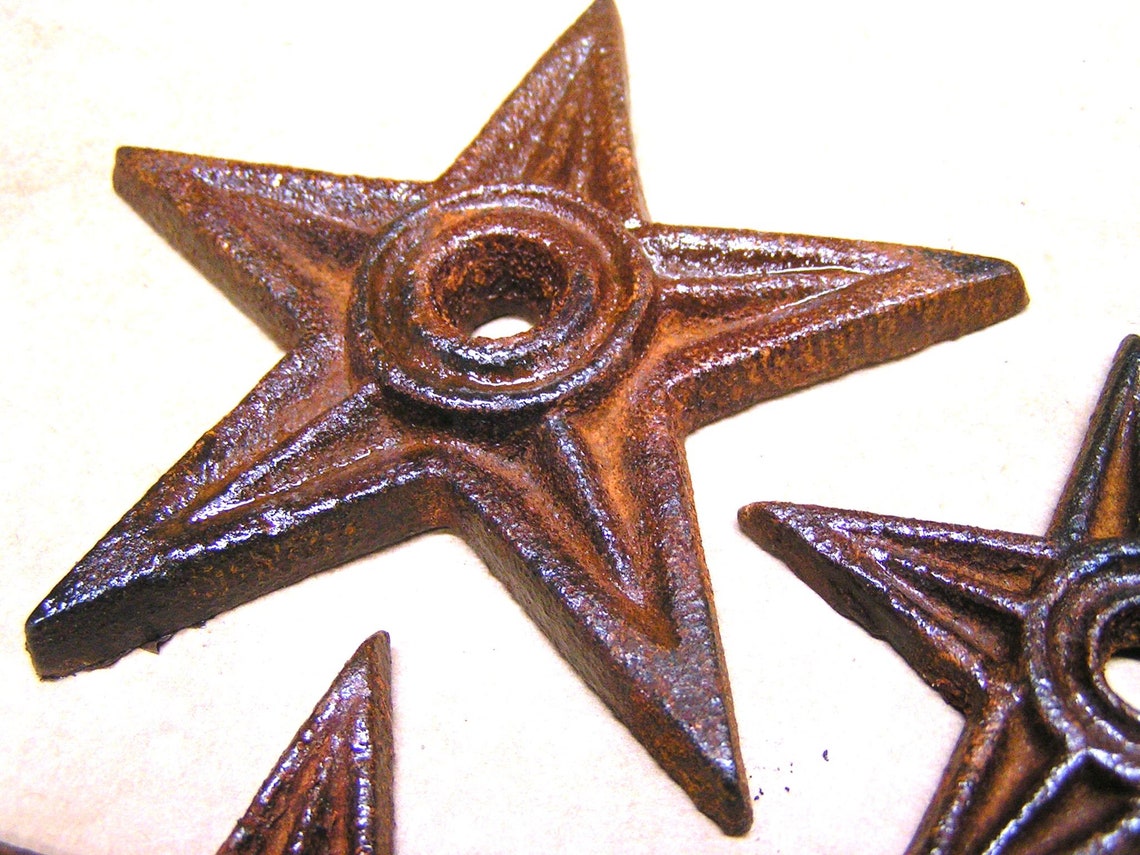 6 Cast Iron Western Stars for Craft Woodworking - Etsy