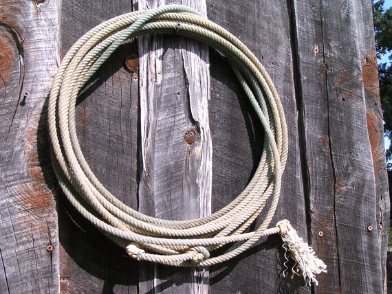 Vintage Old Retired Cowboy Lariat Lasso Rope | Etsy