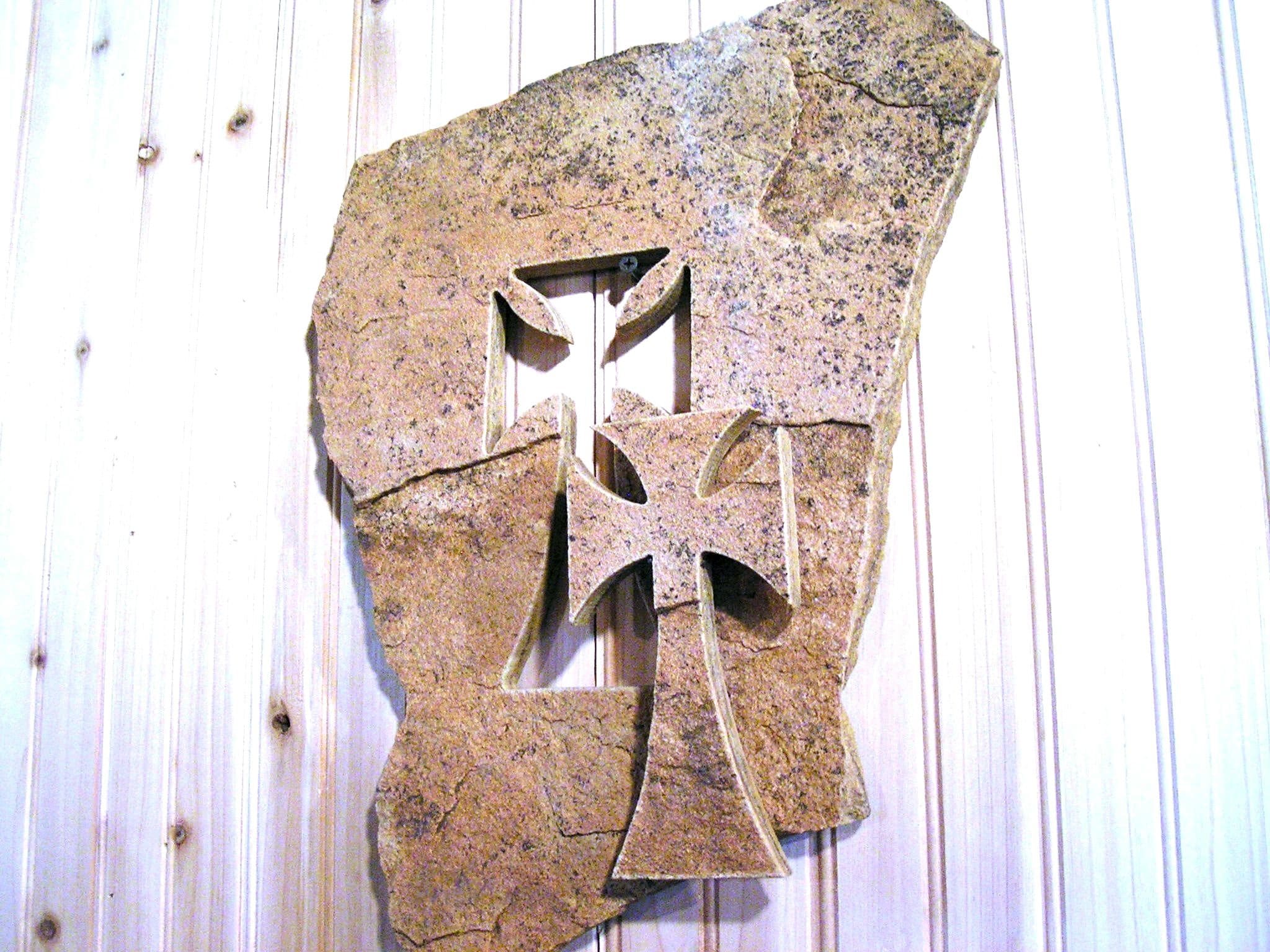 Rustic Stone Wall Cross, Flagstone Cross Wall Hanging, Cross Art ...