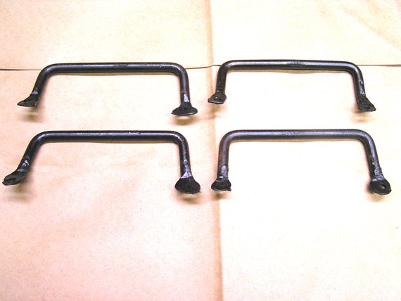 FOUR Forged Steel Semi-flat or Side Mounting Handles for - Etsy