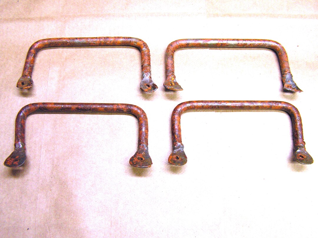 FOUR Forged Steel Semi-flat or Side Mounting Handles for - Etsy
