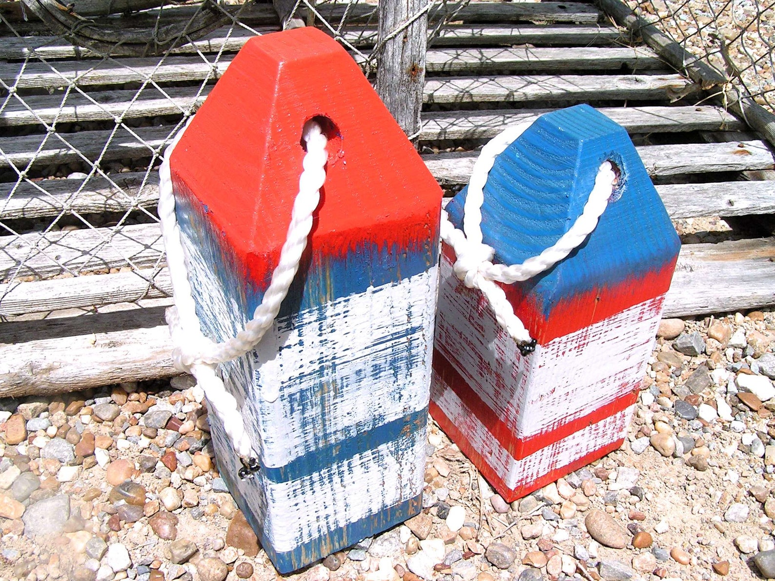 Lobster Buoys, Nautical Decor, Wooden Decorative Buoys, Fishing Buoys ...